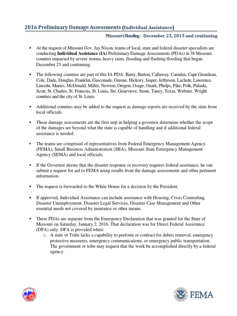 Missouri Flood Damage Assessments 2016 | PDF | Emergency Management ...
