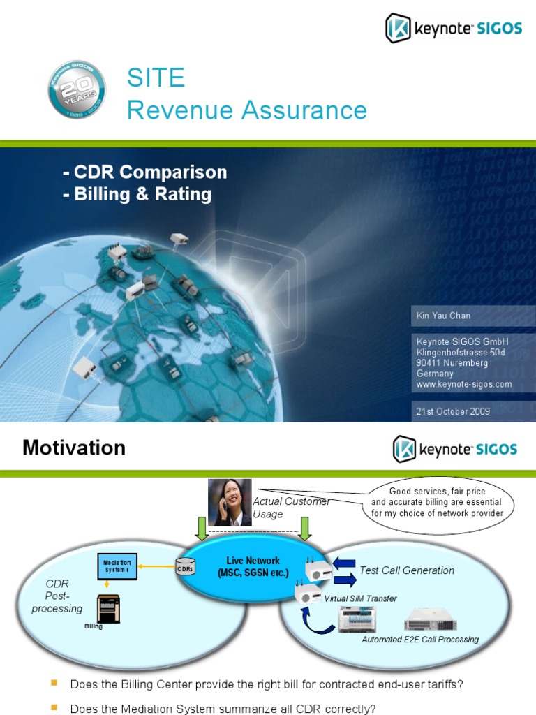 Site Revenue Assurance: - CDR Comparison - Billing & Rating | PDF ...