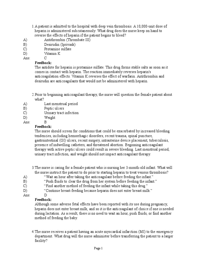 Anticoagulant Therapy Nursing Guidelines | PDF | Coagulation | Thrombosis