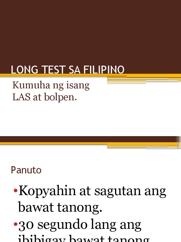 Long Test | PDF