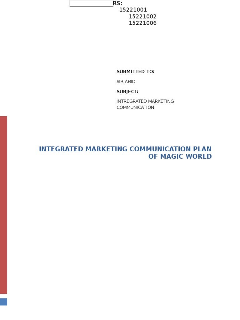 Imc Plan Overview | PDF | Target Audience | Advertising
