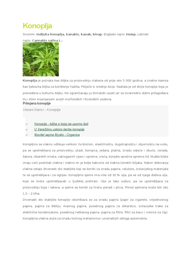 Uzgoj Konoplje | PDF