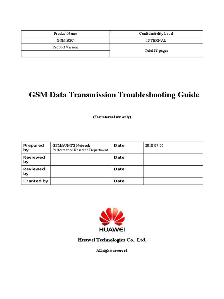 GSM Data Transmission Troubleshooting Guide | PDF | Transmission ...