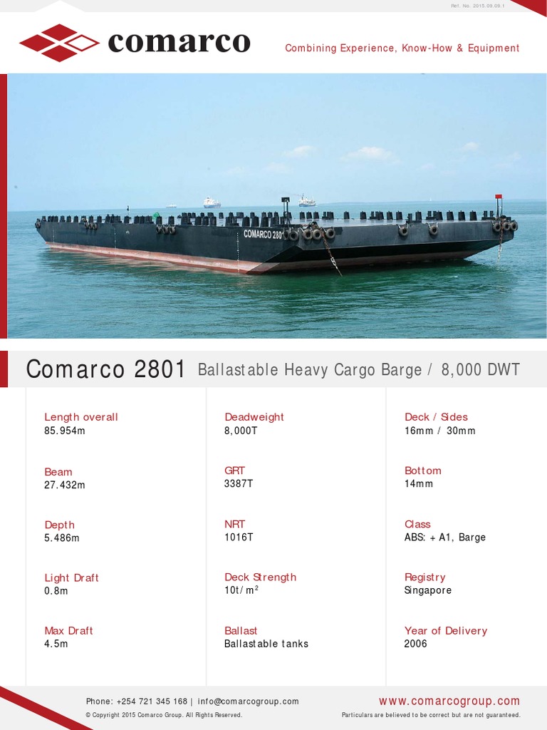 Ballastable Heavy Cargo Barge | PDF | Business | Computers