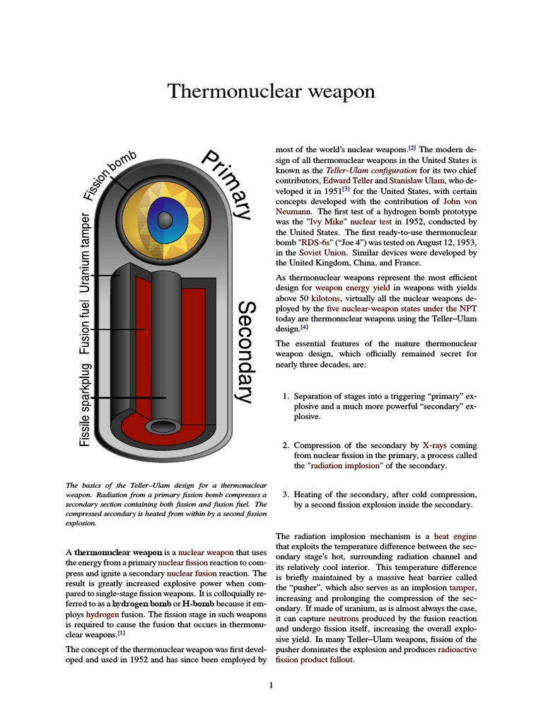 Thermonuclear Weapon | Nuclear Weapons | Nuclear Fusion
