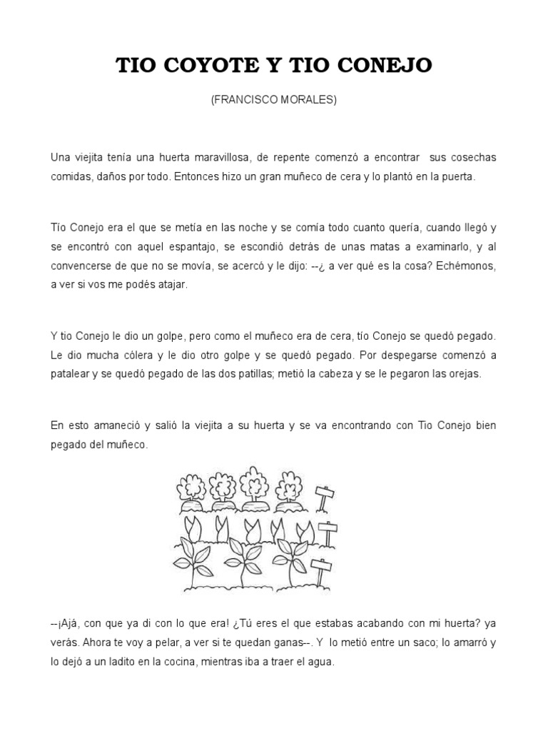 Cuento Tio Coyote Y Tio Conejo Pdf Naturaleza