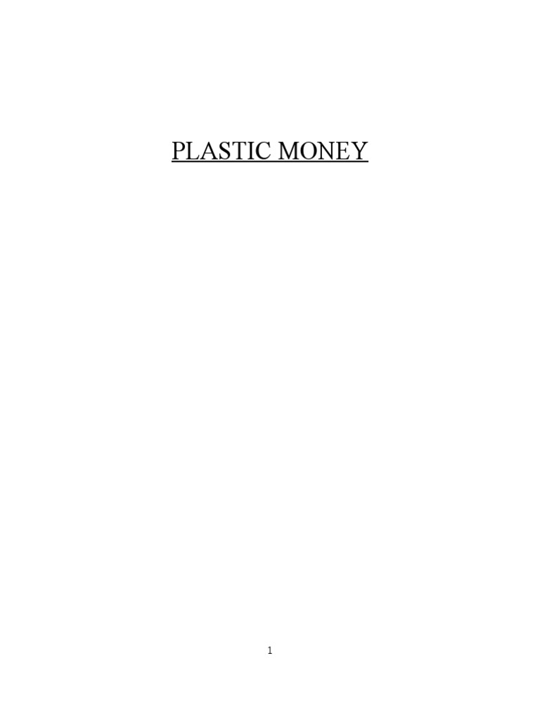 Plastic Money | PDF | Banknote | Stored Value Card