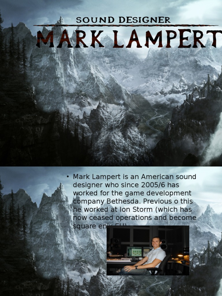 Mark Lampert Sound Designer | PDF | Games & Activities | Art
