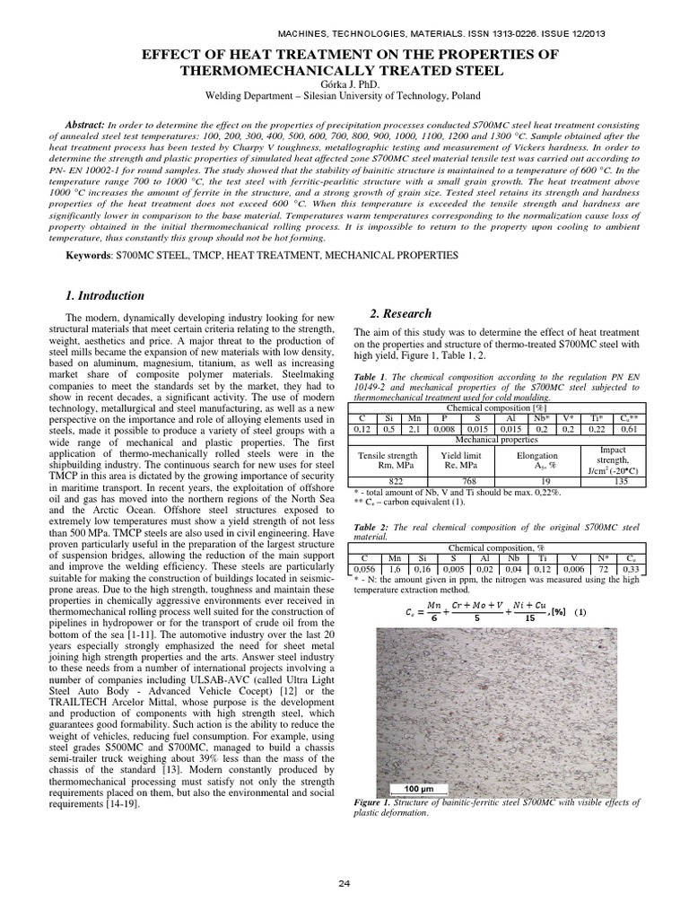 S700 MC | PDF | Heat Treating | Steel