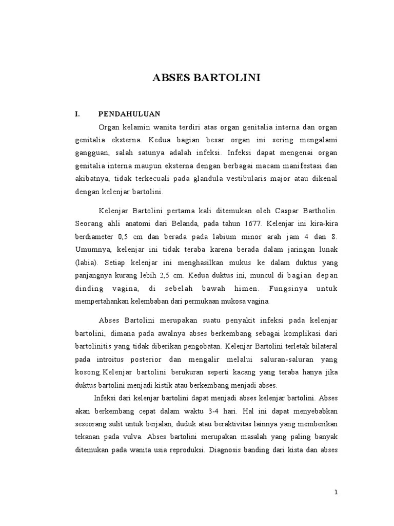 Abses Bartolini | PDF