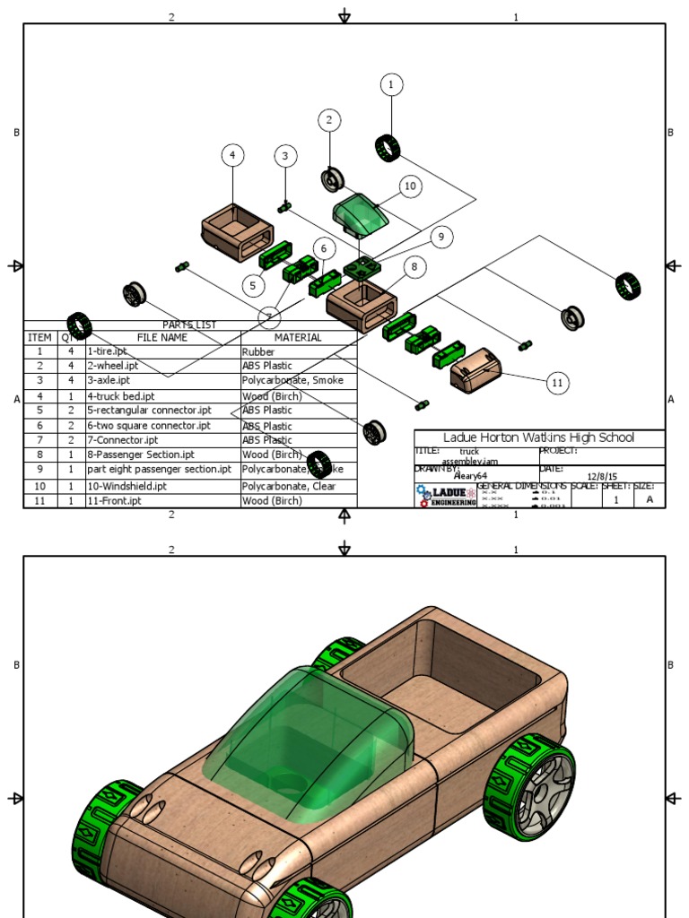 Truck Technical Drawings | PDF | Polymers | Organic Polymers