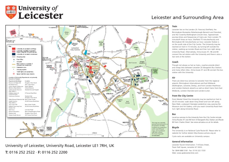 Leicester and Surrounding Area: University of Leicester, University ...