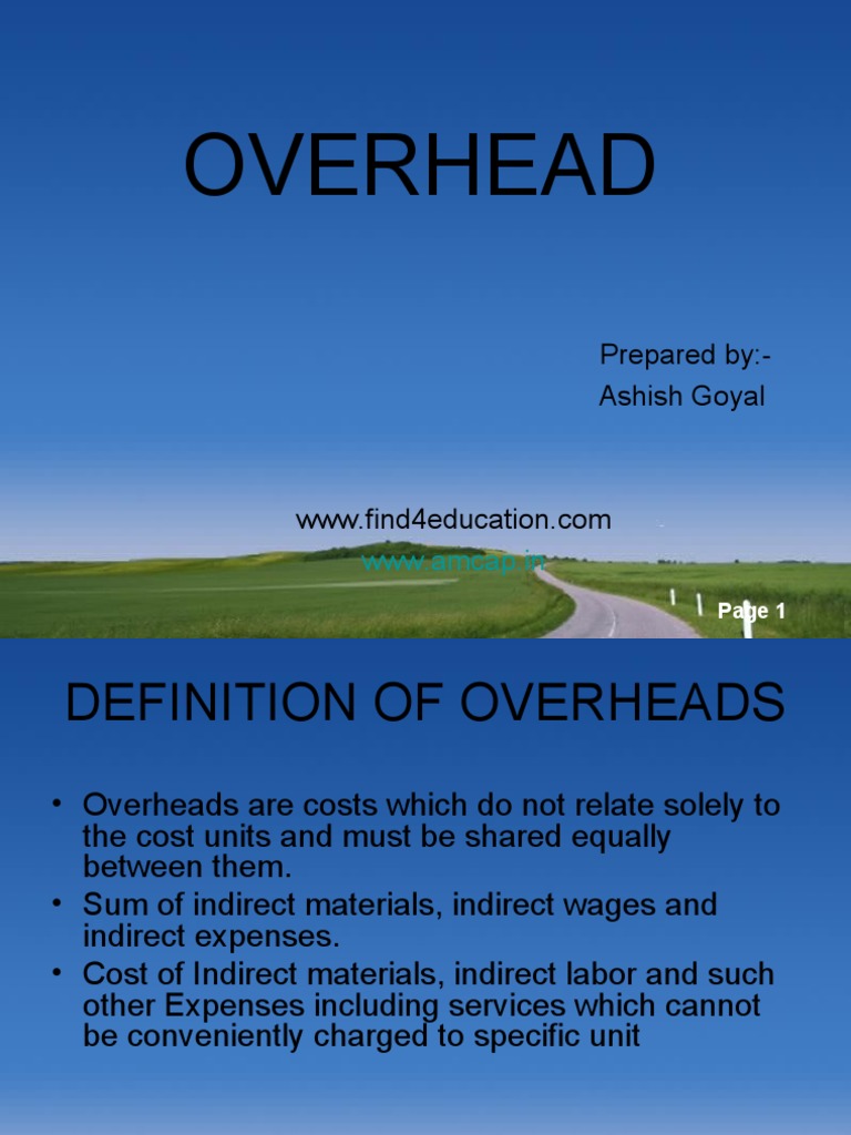 Types of Overheads | PDF | Business | Economies