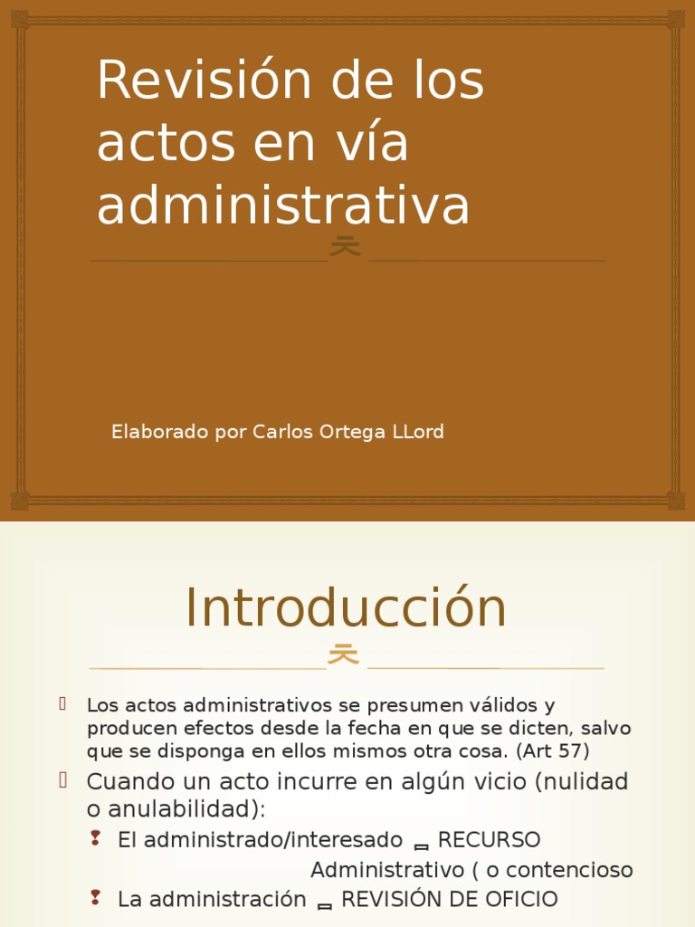 Revisión de Los Actos en Vía Administrativa | Información del gobierno ...