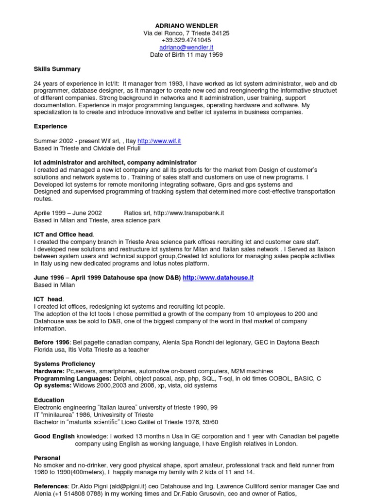 Resume CV AW | PDF | Software | Computer Engineering