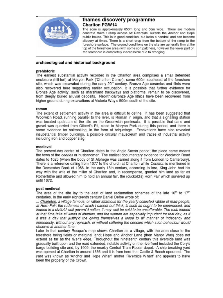Charlton Key Site Information | PDF | Excavation (Archaeology)