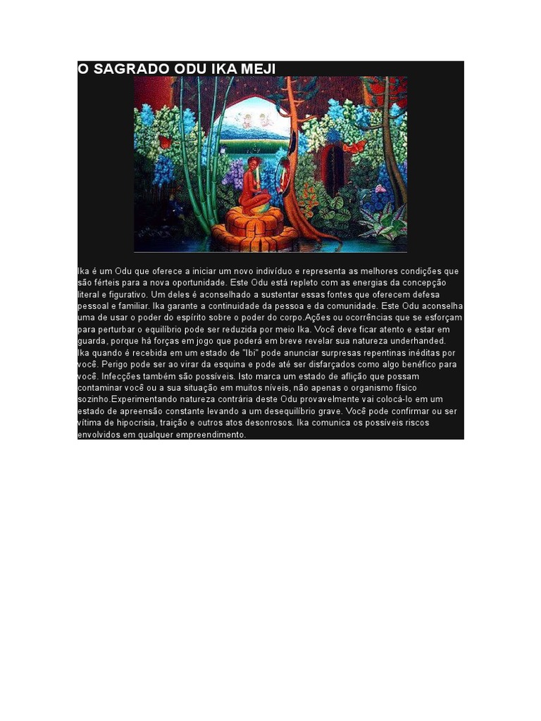 O Sagrado Odu Ika Meji | PDF