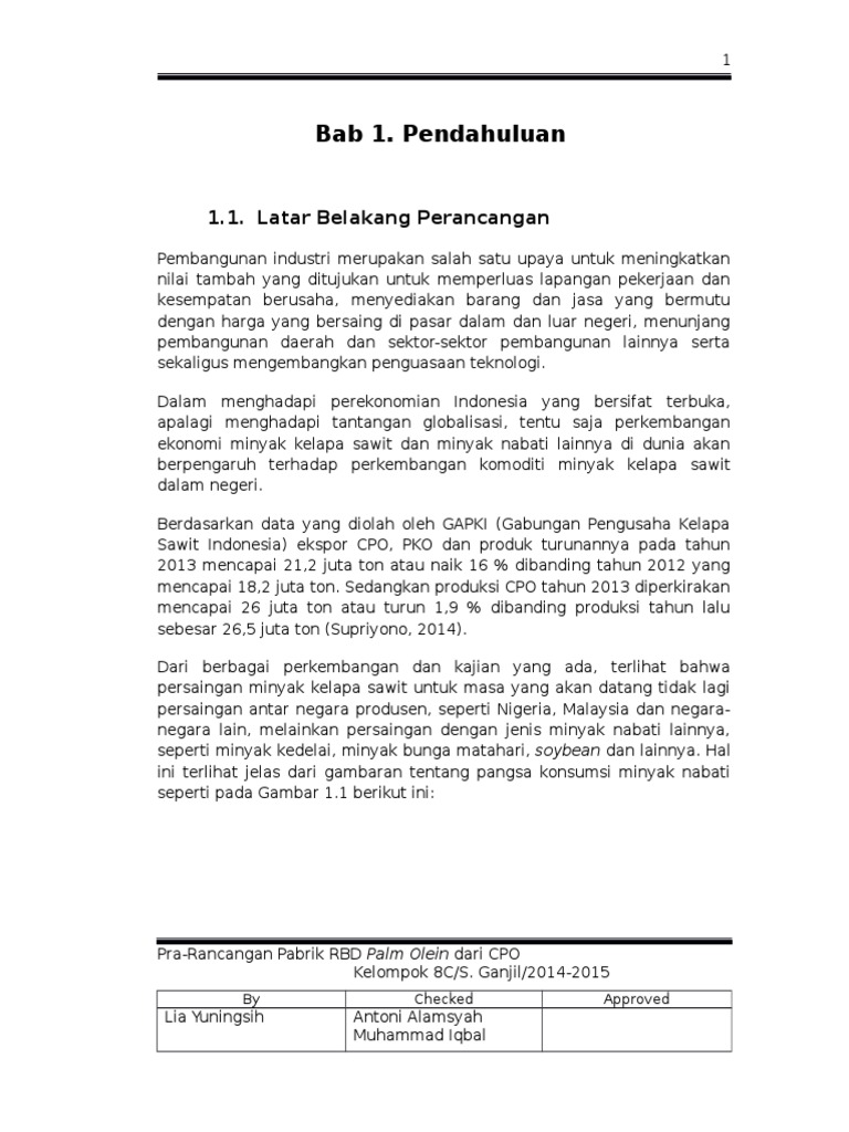 RBDPO Plant Design | PDF | Bisnis | Teknologi & Rekayasa