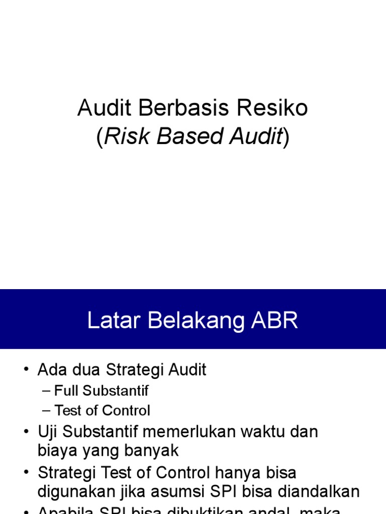 Audit Berbasis Risiko | PDF | Bisnis