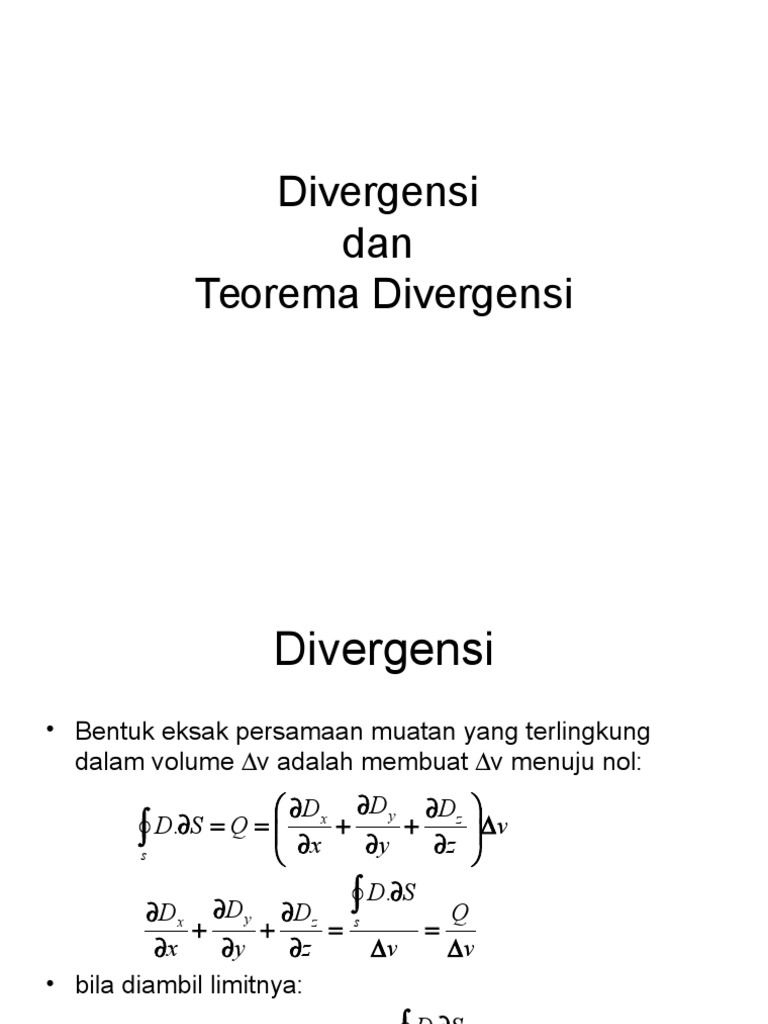 Divergensi Dan Teorema Divergensi | PDF