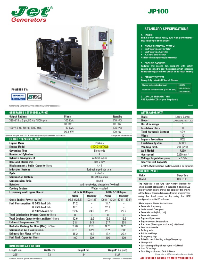 Generator Cataloge | PDF | Engines | Physical Quantities