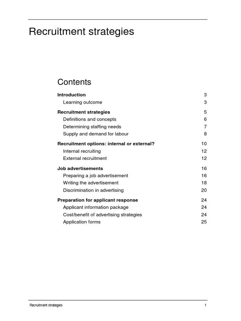 Recruitment Strategies PDF | PDF | Recruitment | Strategic Management