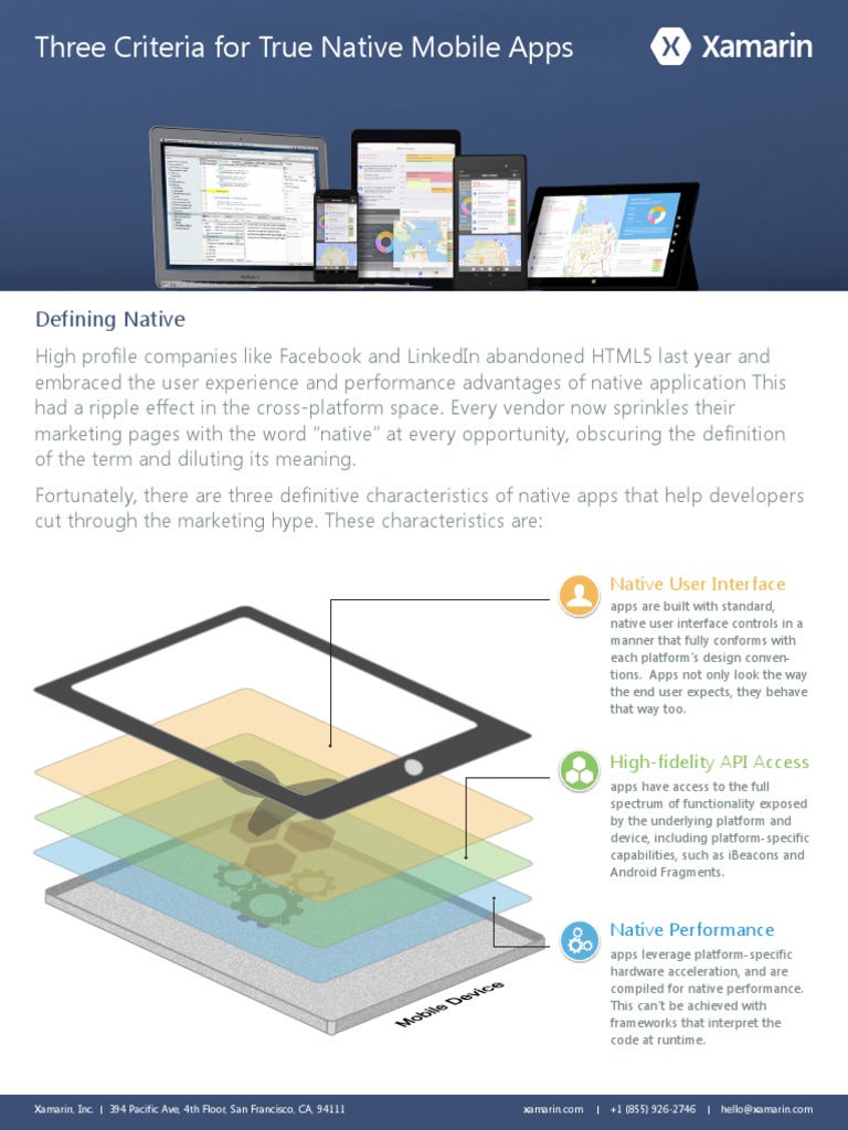 Xamarin White Paper Anatomy of A Native Mobile App | PDF | Xamarin | Cross Platform