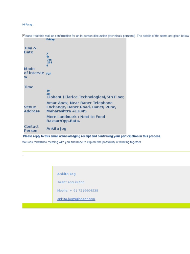 Call Letter | PDF