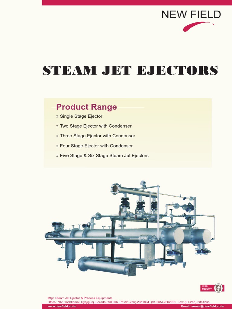 Multistage Steam Jet Ejectors Overview | PDF | Computers