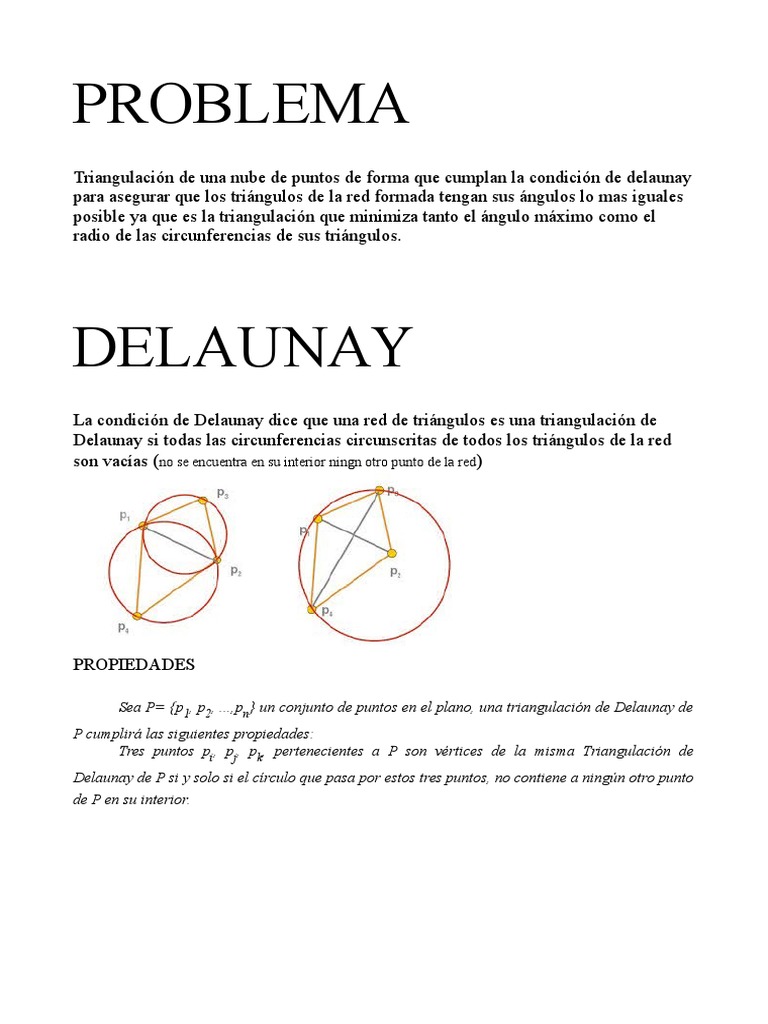 Delaunay Triangulacion | PDF | Triángulo | Matemáticas Aplicadas