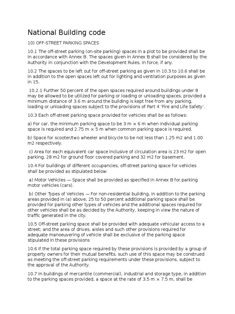 National Building Code | PDF | Reclaimed Water | Trees