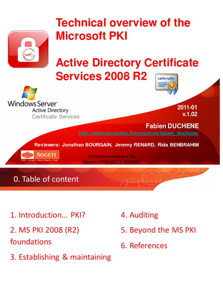 Microsoft PKI ADCS 2008 R2 Guide | PDF | Public Key Cryptography ...