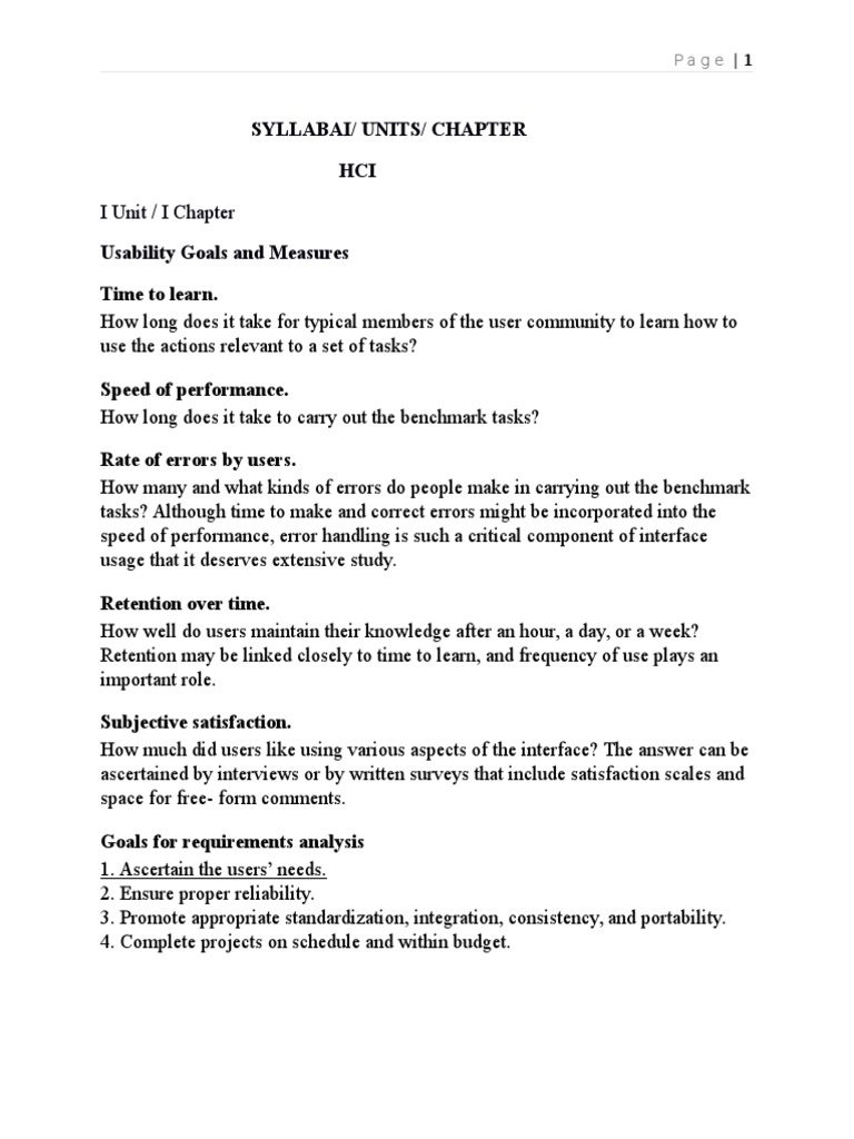Hci Chapters Quick Reference | PDF | Usability | Menu (Computing)