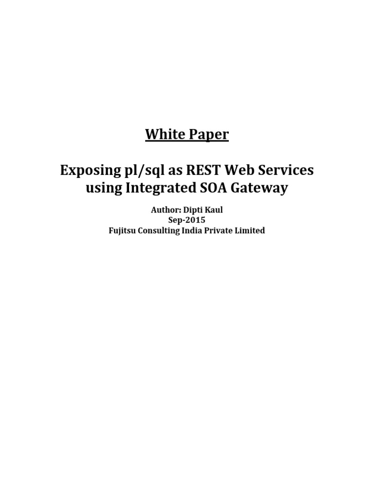 Oracle Rest Web Service Usage Pdf Application Programming Interface Representational State 