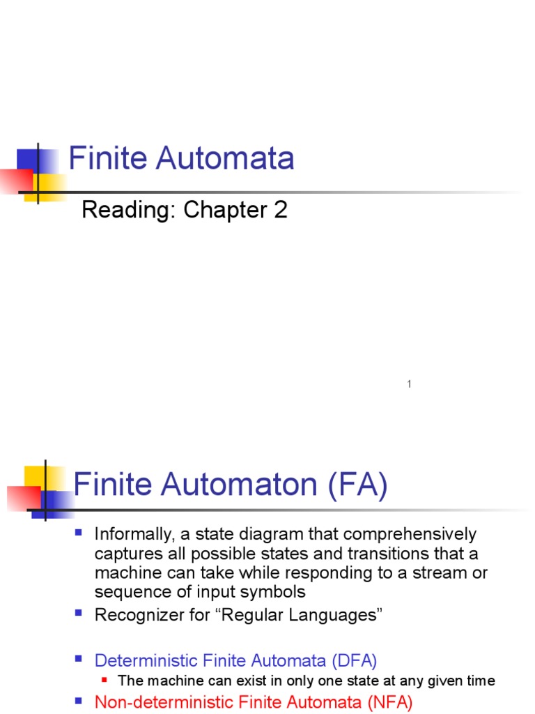 Finite Automata | PDF | Theory Of Computation | Theoretical Computer ... Finite Automata | PDF | Theory Of Computation | Theoretical Computer ...