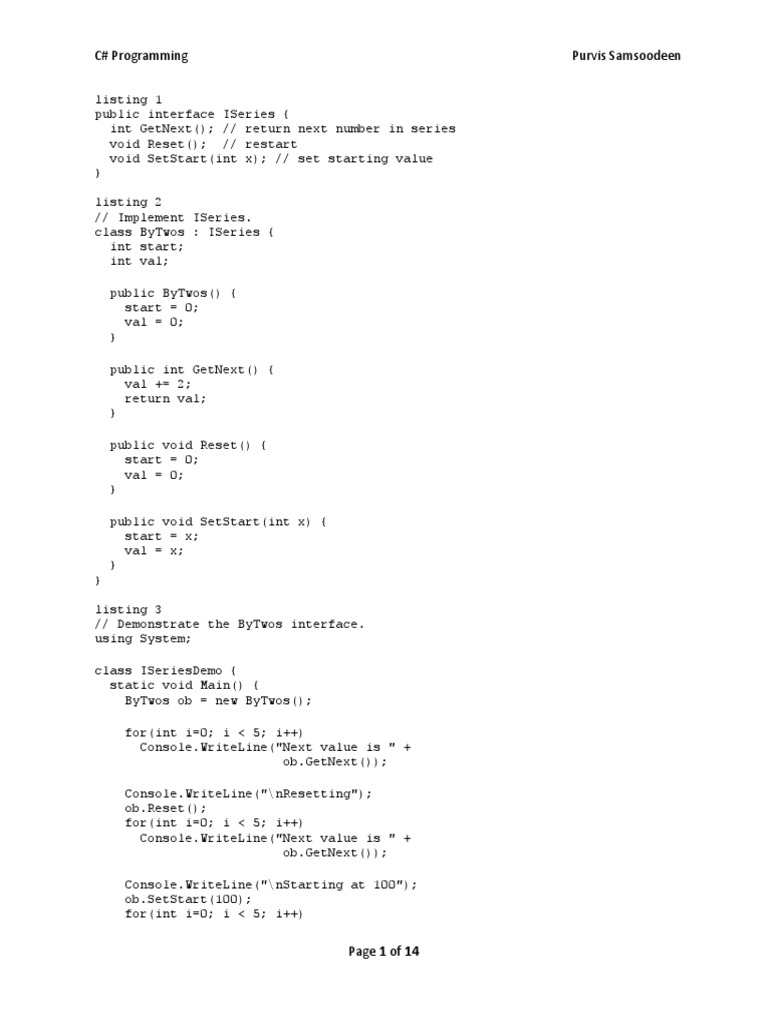 Day Code Interfaces | PDF | C Sharp (Programming Language) | Queue (Abstract Data Type)