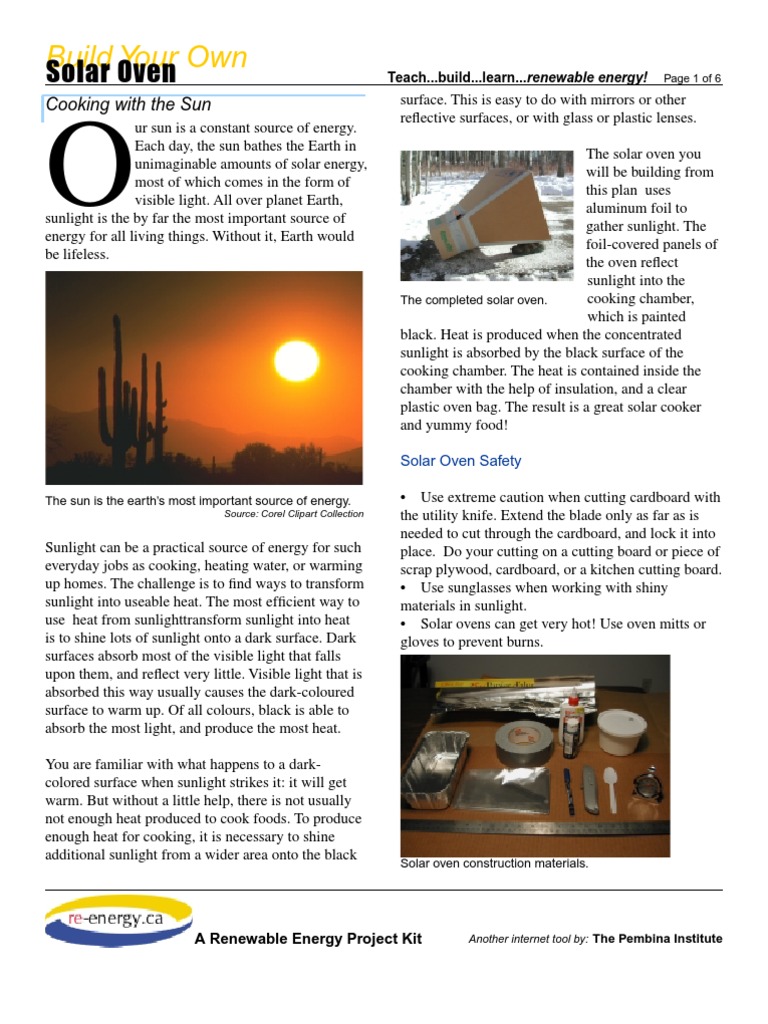 Solar Oven | PDF