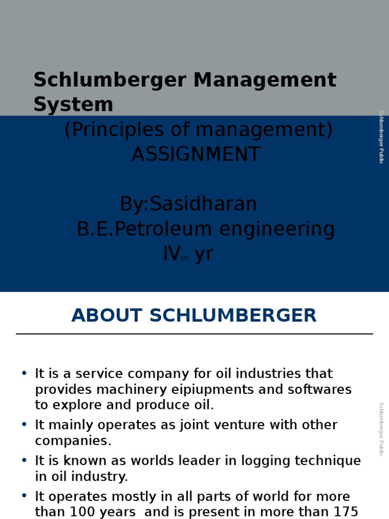 Schlumberger Management System Overview | PDF | Vehicles | Business Process