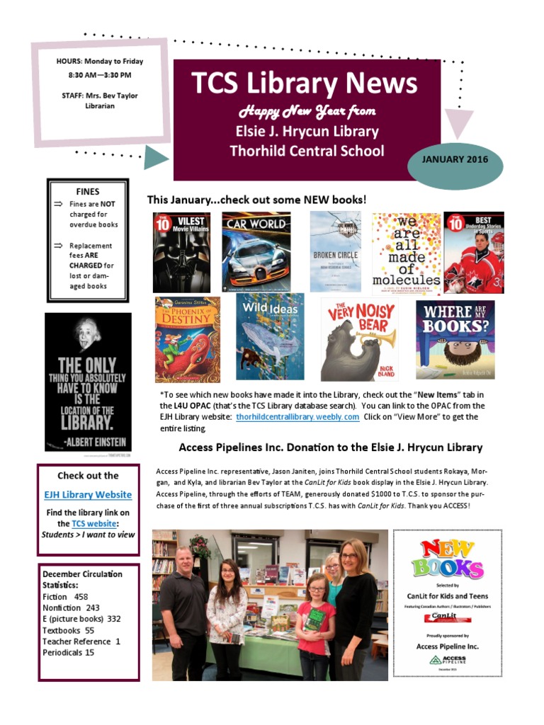 Library Newsletter Jan 2016 | PDF