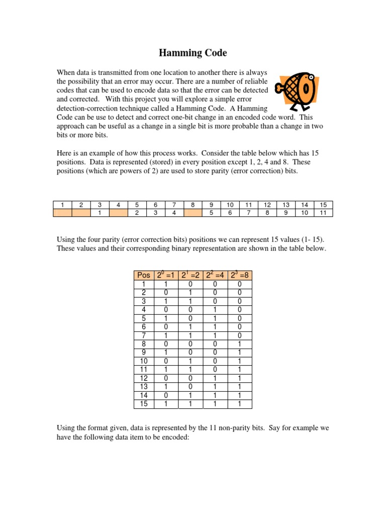 Hamming Code Project | PDF | Teaching Methods & Materials Hamming Code Project | PDF | Teaching Methods & Materials
