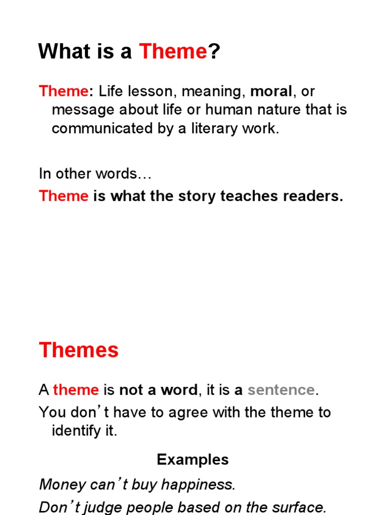 Theme Lesson | PDF | Science & Mathematics | General Fiction