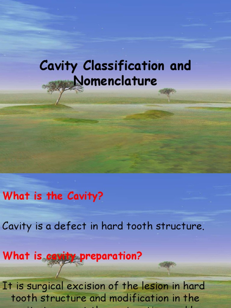 Cavity Classification in Dentistry | PDF | Dentin | Tooth Enamel