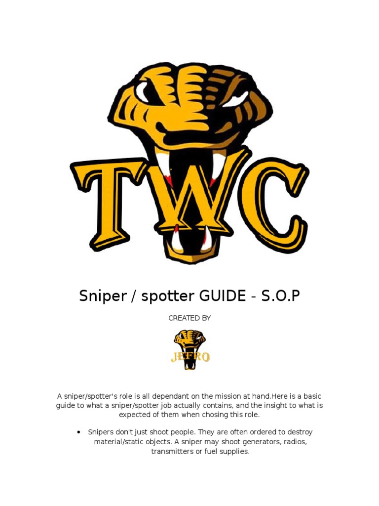Sniper S.O.P | PDF | Technology & Engineering | History