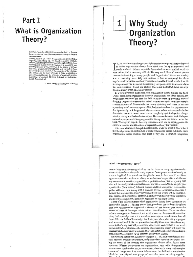 Understanding Organization Theory Basics | PDF | Reality | Concept
