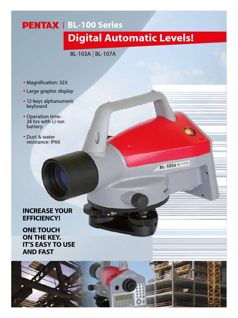BL-100 Series Digital Levels Overview | PDF