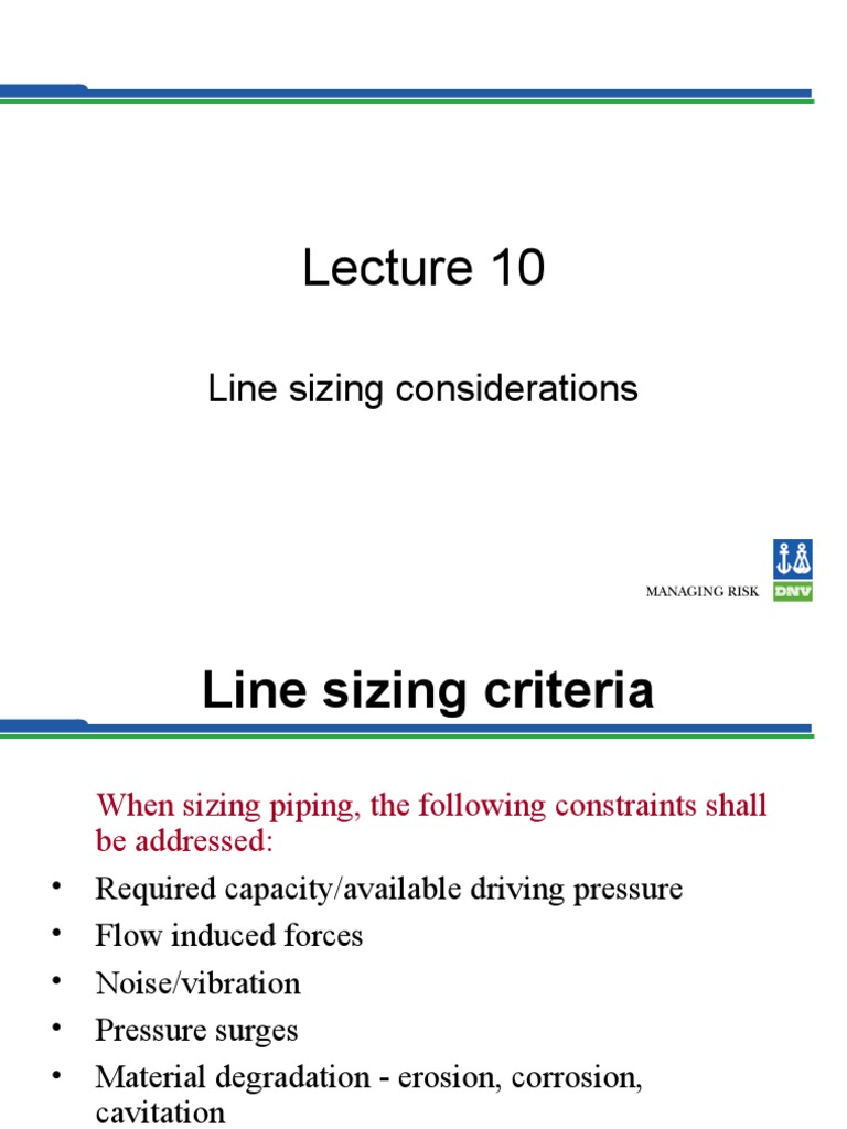 Lecture 10 Line Sizing | PDF | Gases | Pressure Lecture 10 Line Sizing | PDF | Gases | Pressure