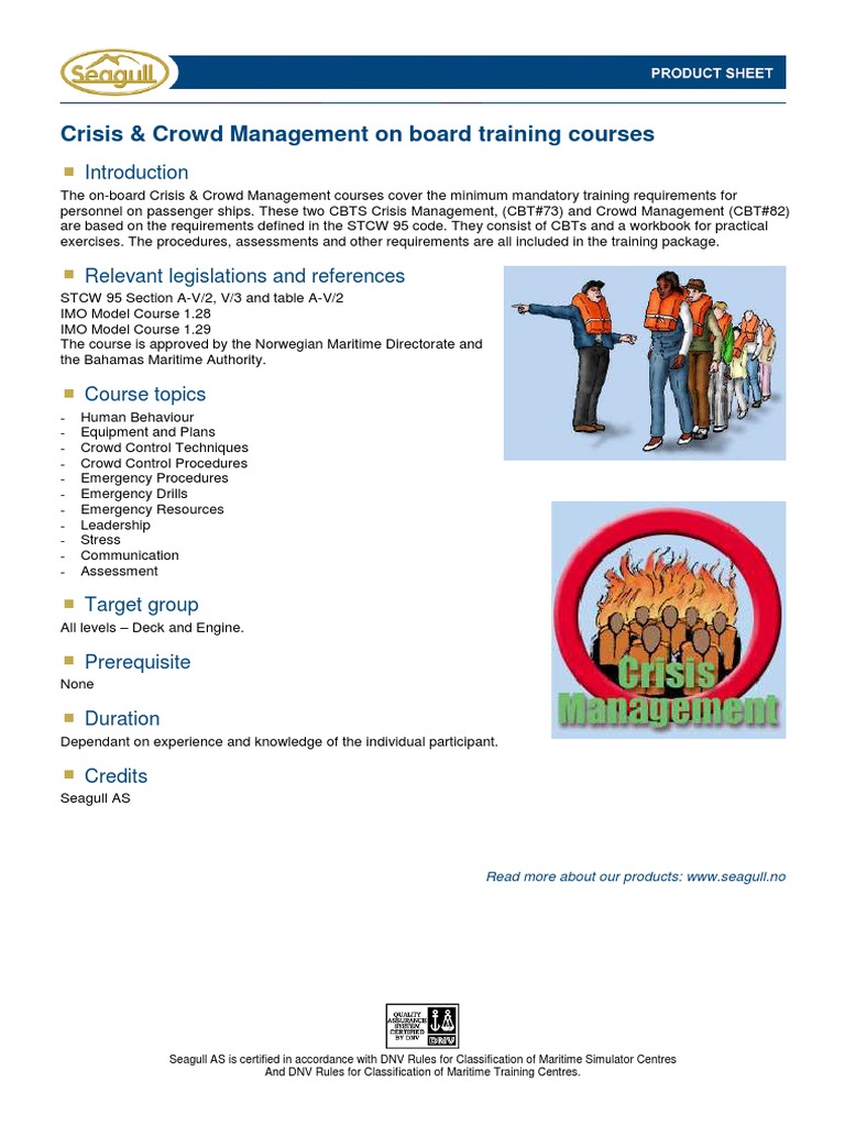 CCM - Crisis and Crowd Management | PDF