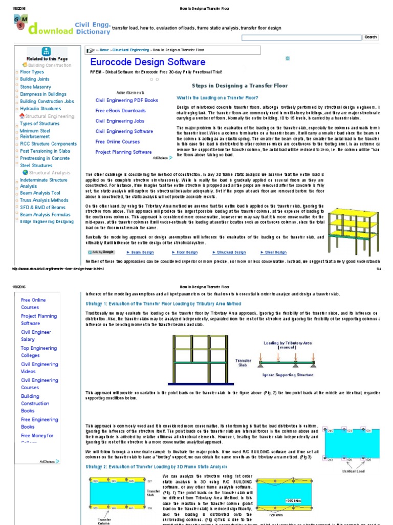 How To Design A Transfer Floor | PDF | Beam (Structure) | Column