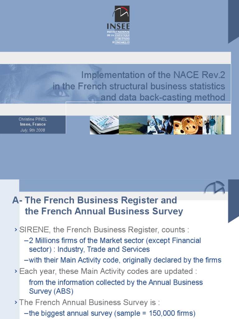 Implementation of The NACE Rev.2 in The French Structural Business ...