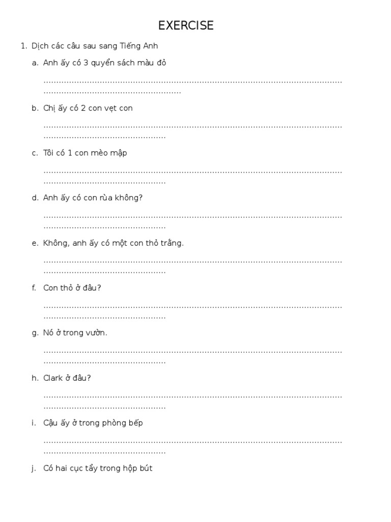 EXERCISE ODI 1 Unit 3-4 | PDF